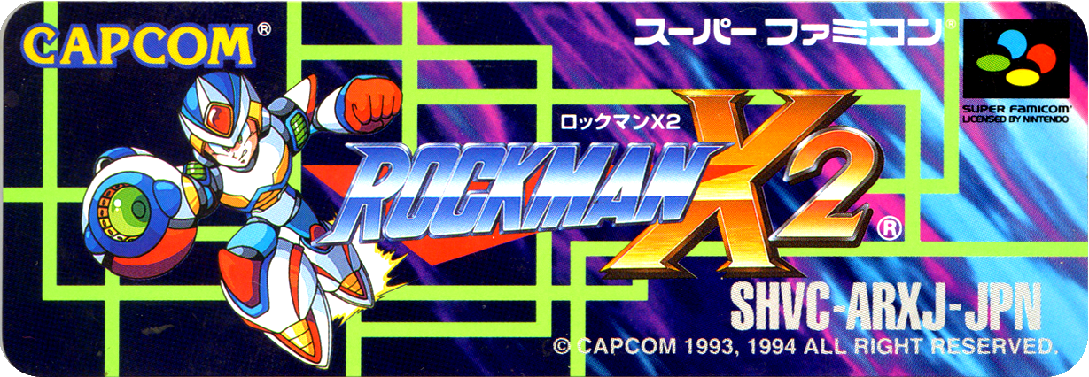Super Nintendo Labels: Rockman X2