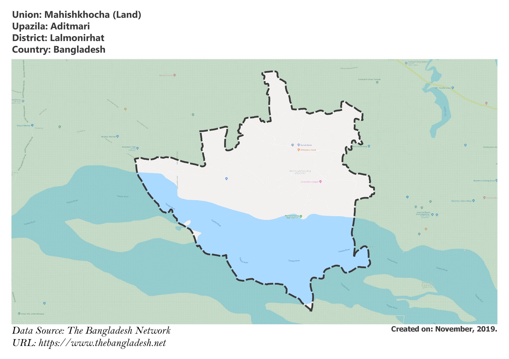 Mahishkhocha Union, Lalmonirhat