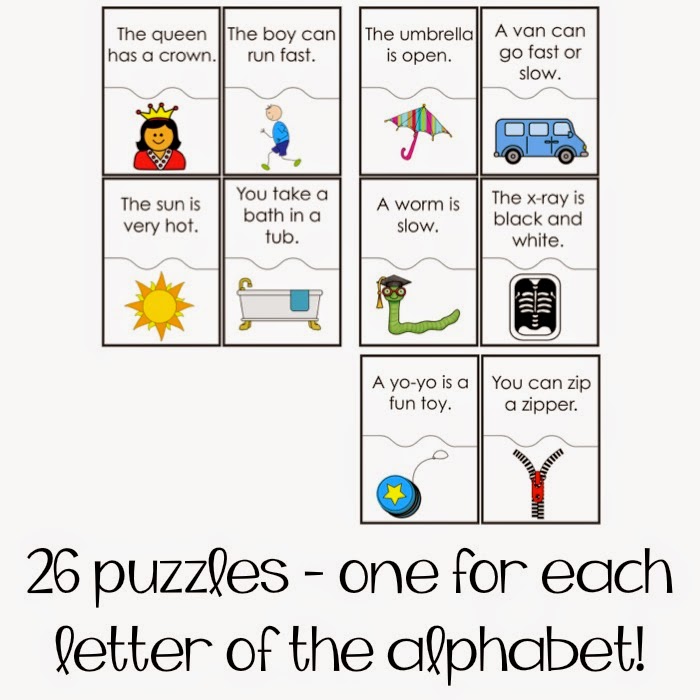 Classroom Freebies Too: Comprehension Puzzles