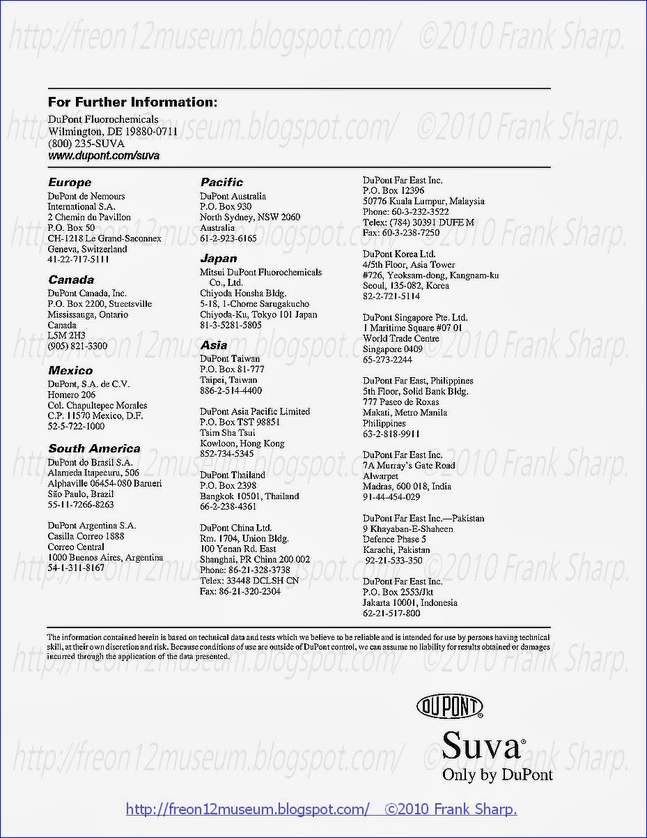 Under The Ice.: THERMODYNAMIC PROPERTIES OF FREON 12 REFRIGERANT (R-12).
