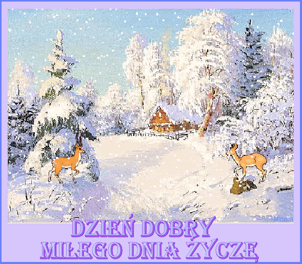 Animowane Gify Zima Mireczki: Animowane zimowe pozdrowienia