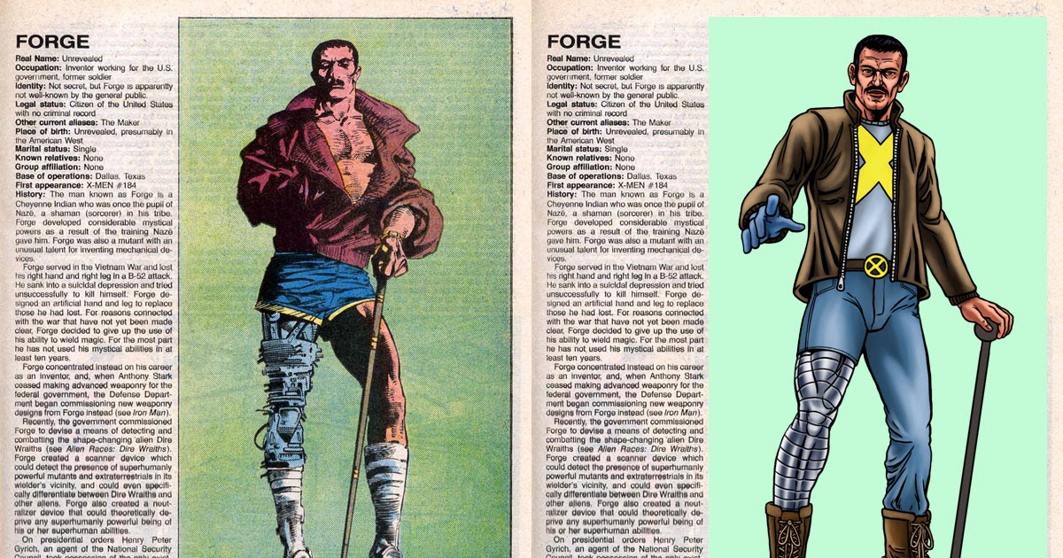 The Official Handbook to the Marvel Universe - REDUX Edition: FORGE by ...