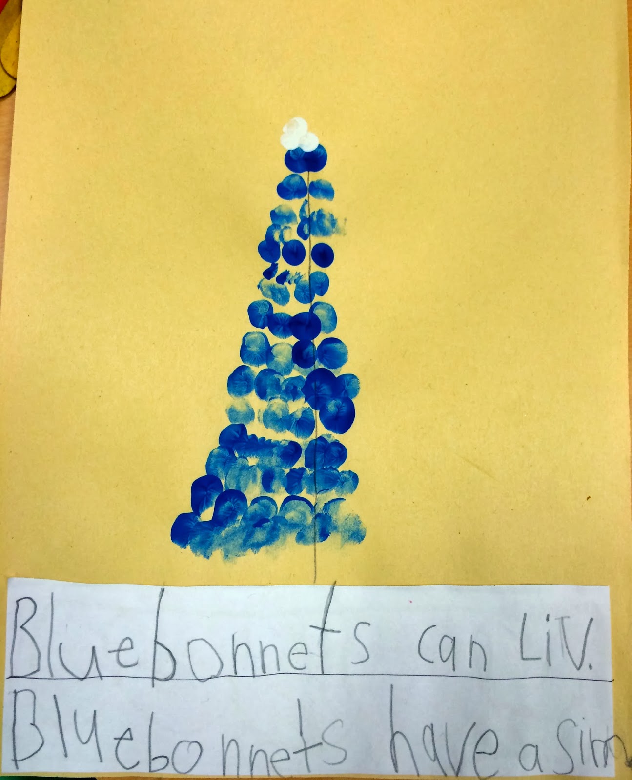Splendor in Kinder: Bluebonnet Craft/Writing