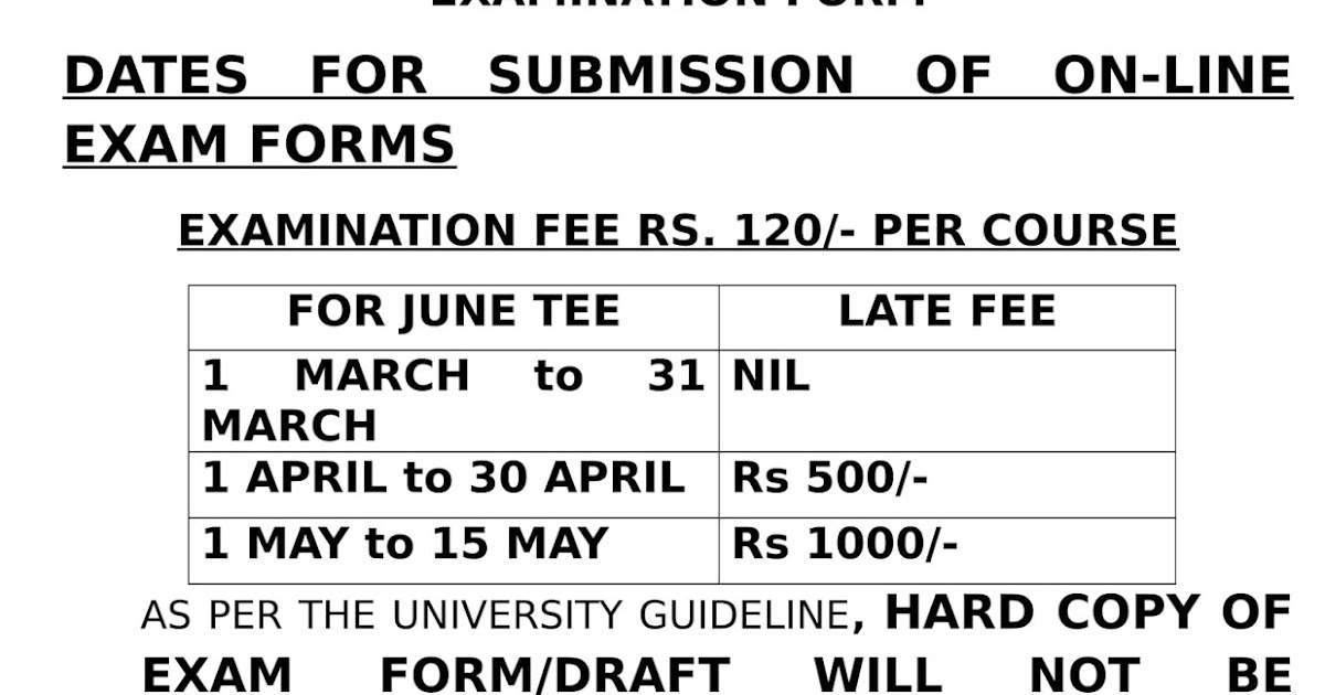 IGNOU Study Centre 0742 D: Guidelines for the submission of examination ...
