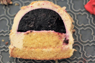 Bûche Vanille Myrtille Citron de Christophe Felder