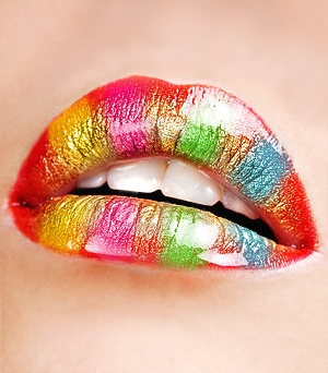 Celebrity Online Today: Beautiful Rainbow lips