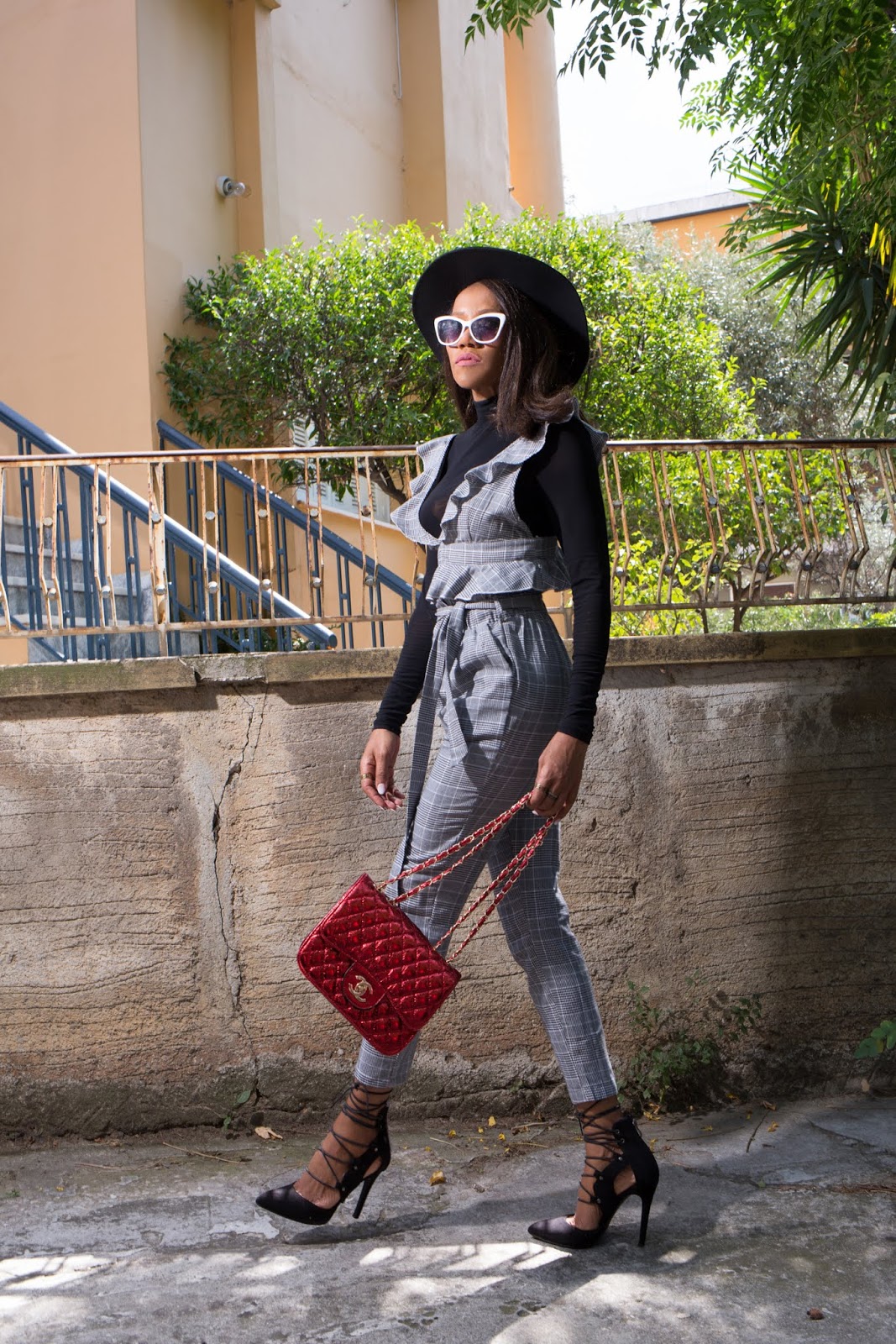 Charlotte's lookbook : GRAY CHECKERED SET @SHEIN