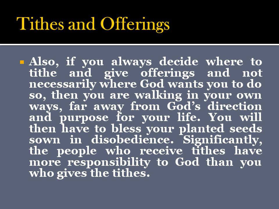 Healing Streams: The Place of Tithing in the Healing of the Nations