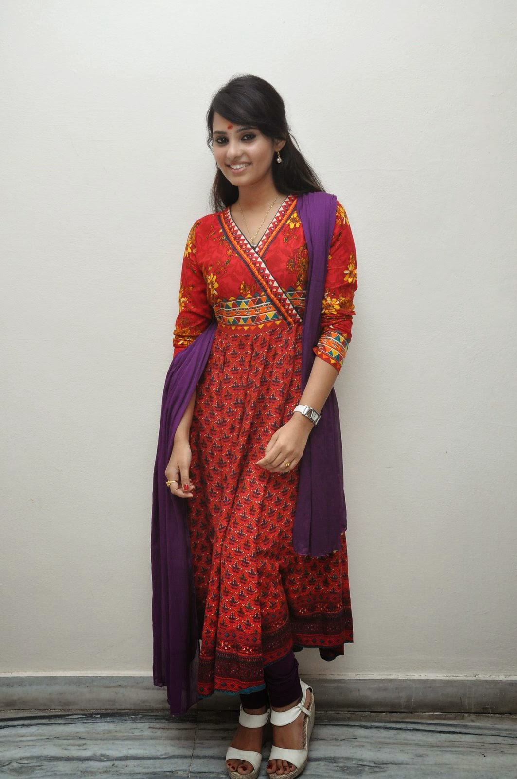 Tamil Actress Aarushi Latest Beautiful Stills In Churidar - Cine Gallery