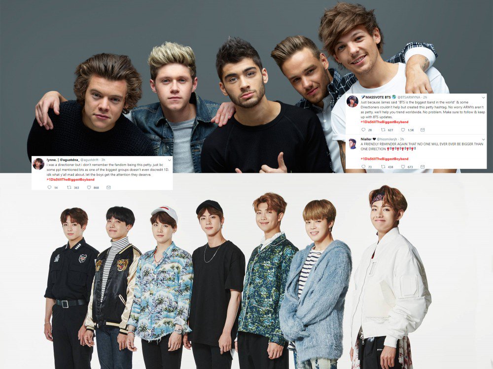 Fans de One Direction molestos tras ser nombrado BTS como el nuevo grupo más grande del mundo ...