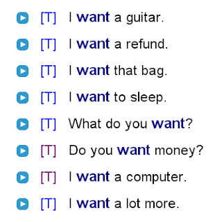 Time for English: TO WANT