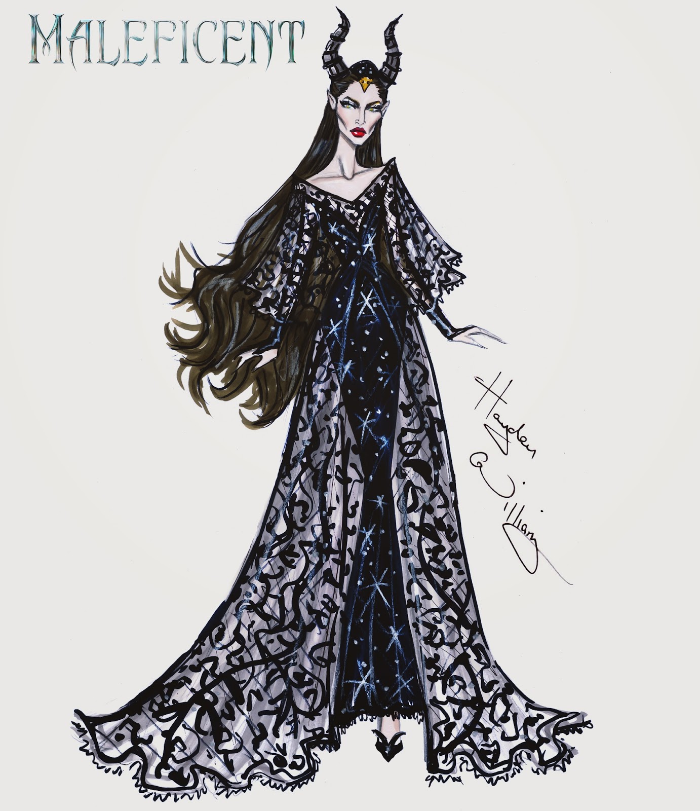 Hayden Williams Fashion Illustrations: Maleficent collection by Hayden ...