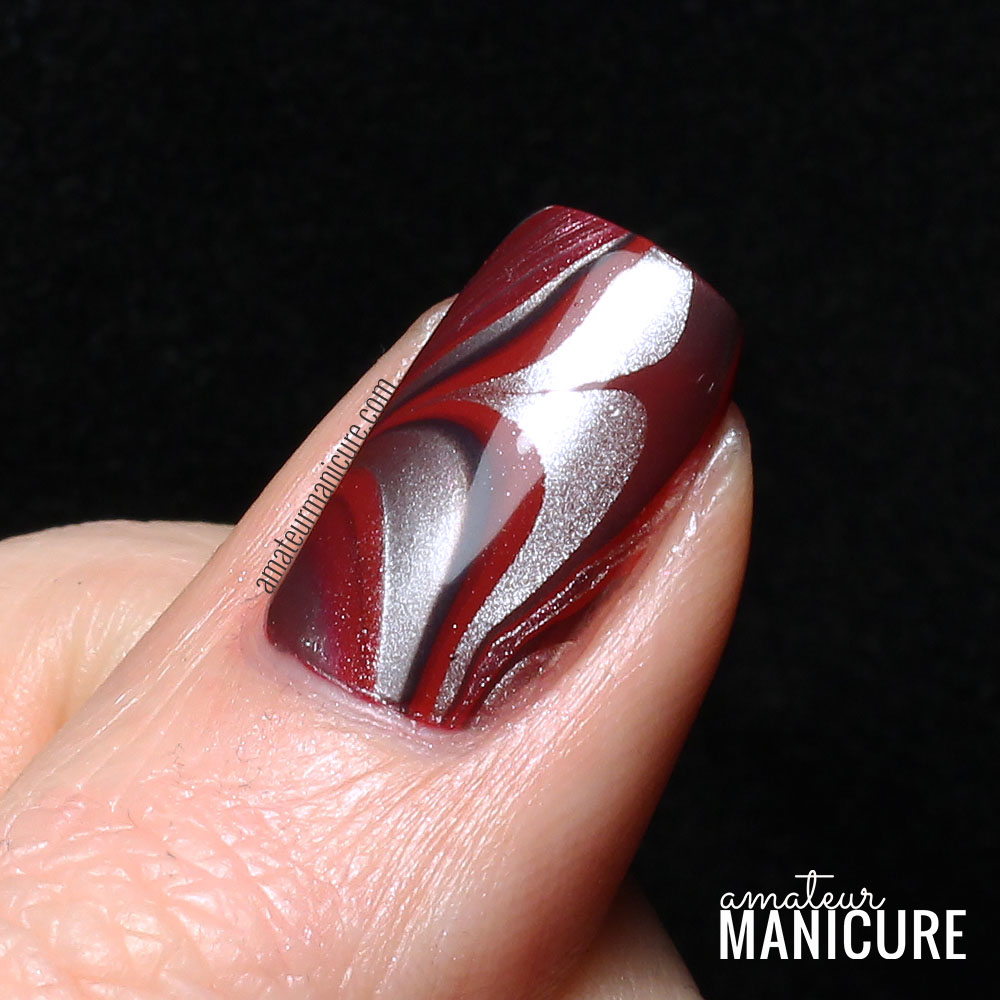 Amateur Manicure : A Nail Art Blog: Silky Red Water Marble