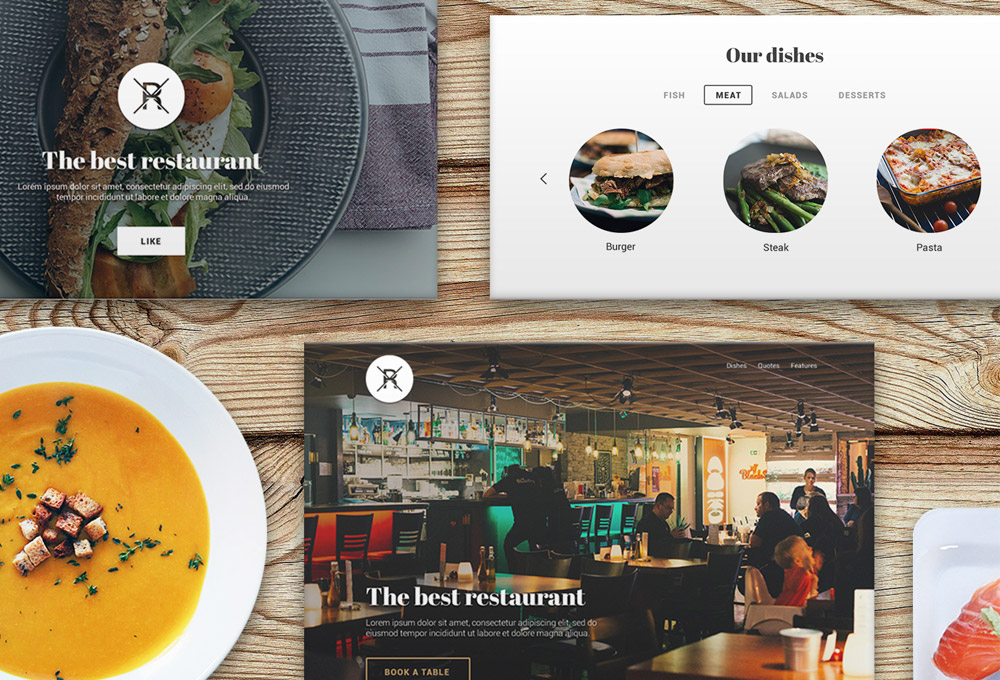 Genial Kit PSD para interfaz de restaurante - SomosDiseñadores | Blog ...