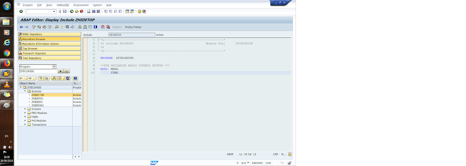 SAP for Abapers: RADIO BUTTON IN MODULE POOL PROGRAM/DIALOG PROGRAMING