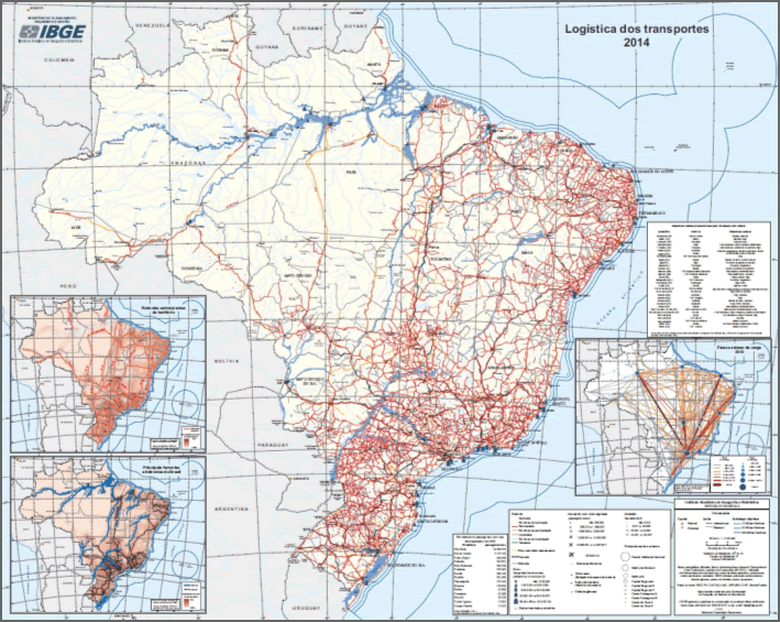 +Convergências: Mapa traz infraestrutura atualizada de logística