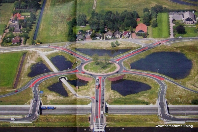 A view from the cycle path: A new large roundabout for drivers