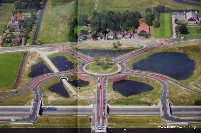 A view from the cycle path: A new large roundabout for drivers