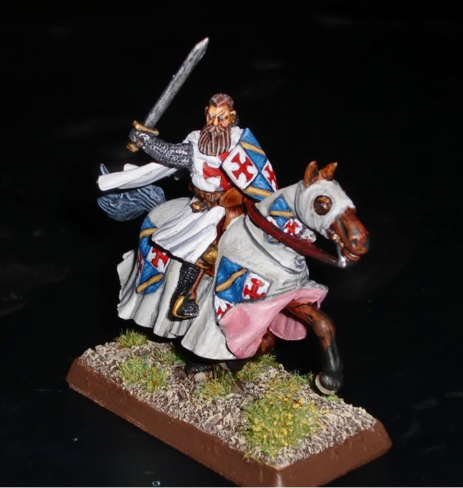 HOBBY and WORK 132 Lead Knights Templar Mamluk leader with standard M15 ...