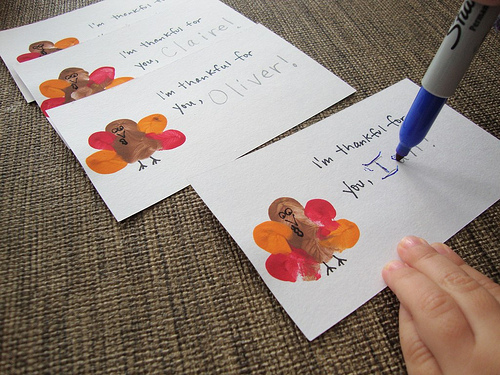 Be Different...Act Normal: Thumbprint Turkey [Thanksgiving Crafts for Kids]