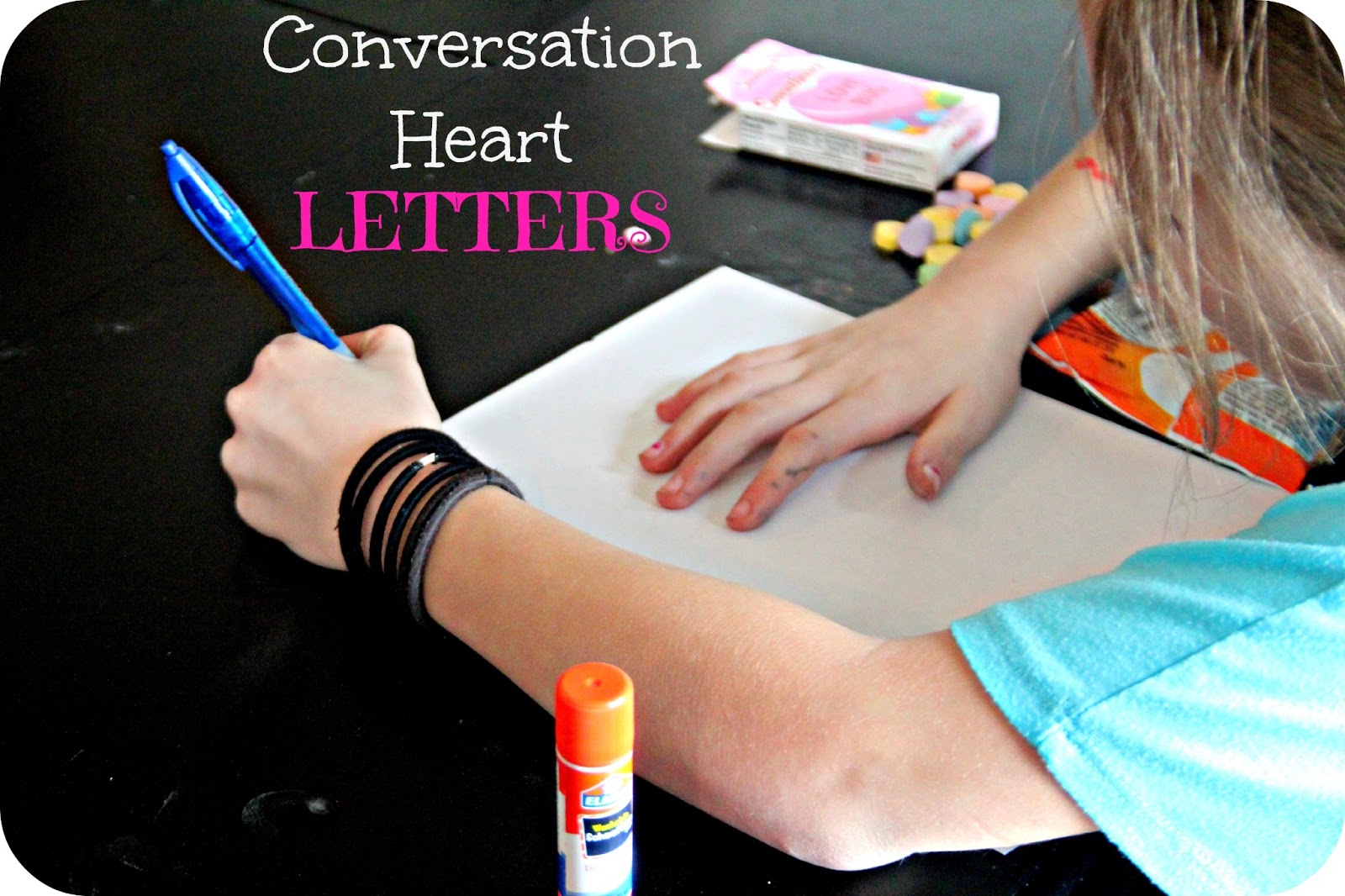 Blue Skies Ahead: Conversation Heart Letters