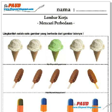Download Lembar Kerja Paud atau Worksheet Paud Gratis [Mencari ...
