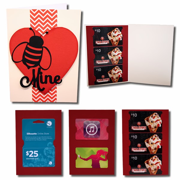 5x7 Cards with Three Gift Card Inserts | Bits of Paper