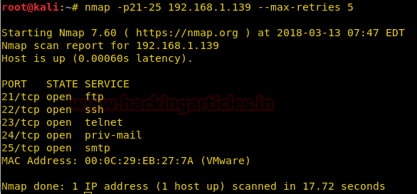 Nmap Scan With Timing Parameters Hacking Articles