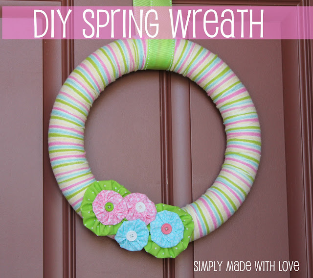 simply made with love: Spring Yarn Wreath
