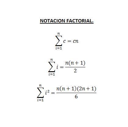 CALCULO INTEGRAL: Notación Factorial