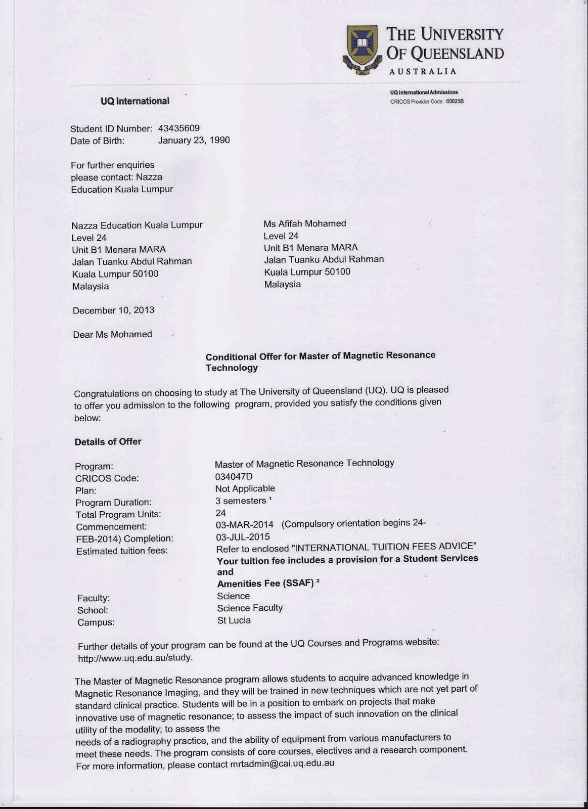 Wonderful Life.. Thank You Allah: OFFer Letter