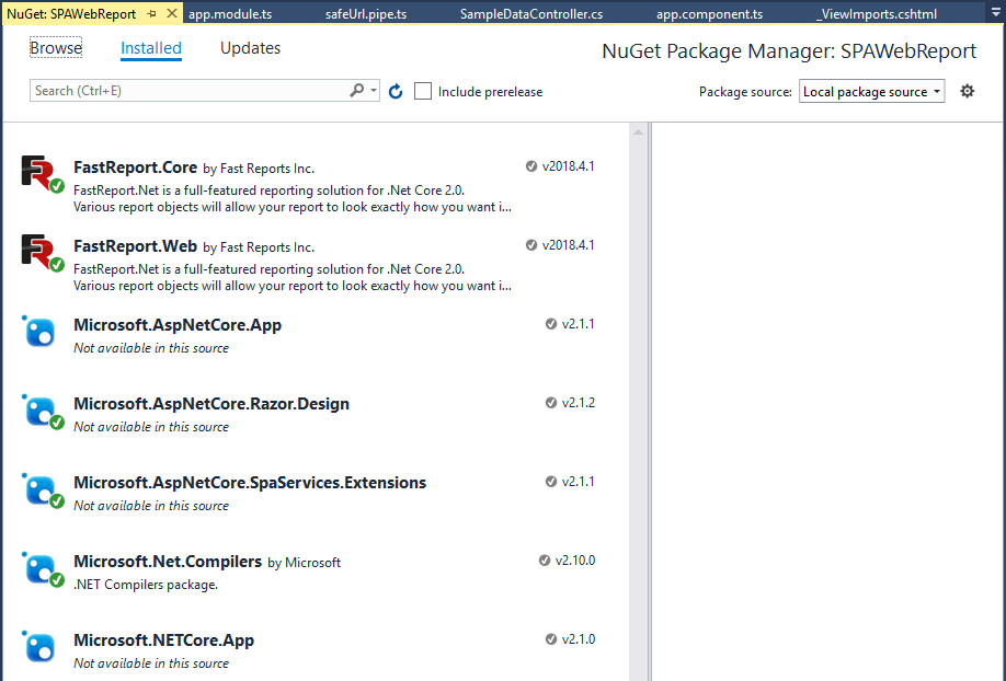 How to use WebReport in Single Page Application Angular 7