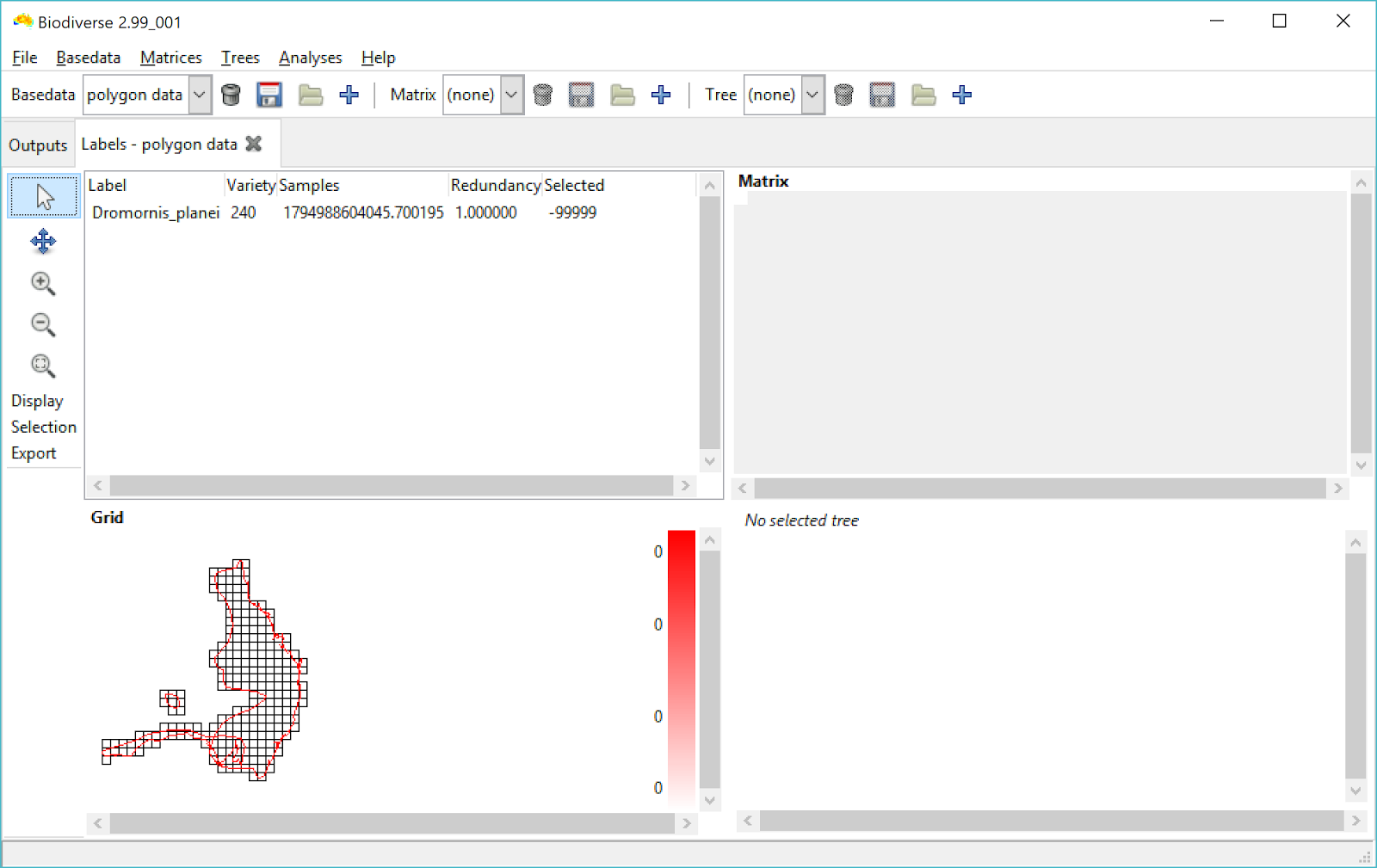 Biodiverse analysis software: 2018
