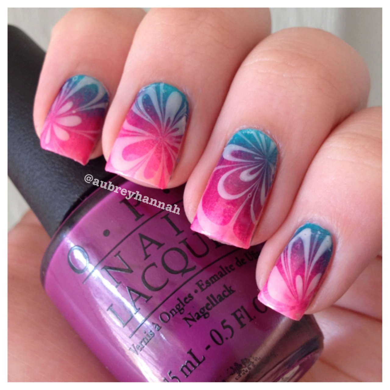 Aubrey Hannah: Purple Water Marble Tutorial