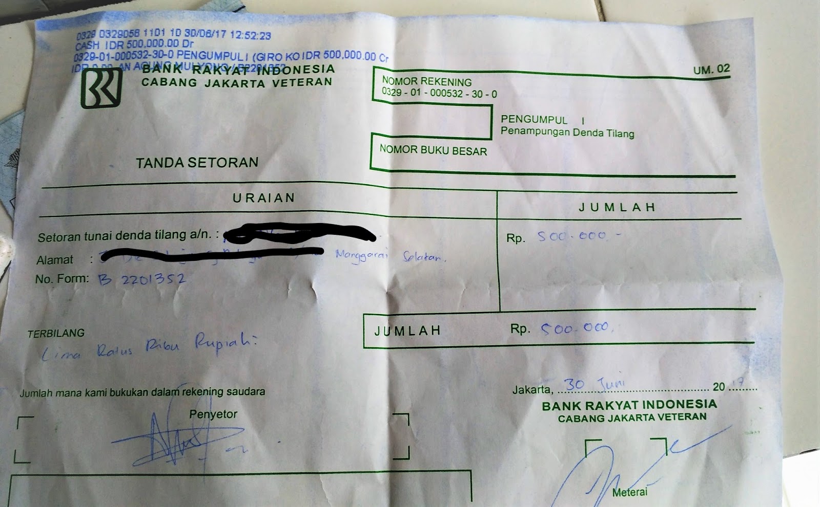 Garis Awan: PROSES TILANG SLIP BIRU (lebih dari setahun dan KAPOK)