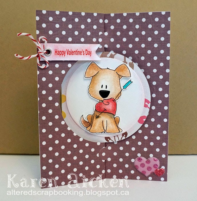 Altered Scrapbooking: Puppy Pull Card Valentine