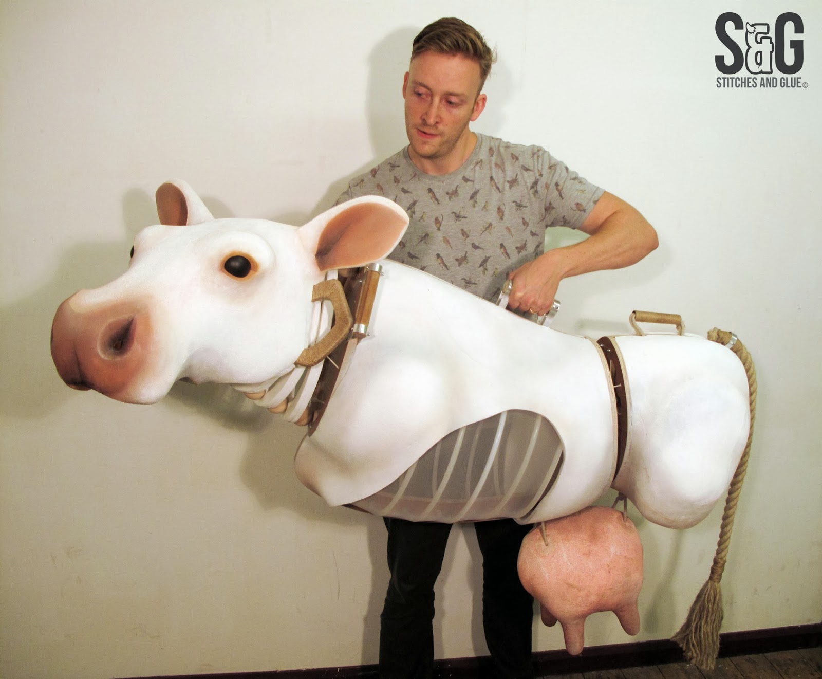 Stitches and Glue: Cow Puppet- Milky White, Into the woods