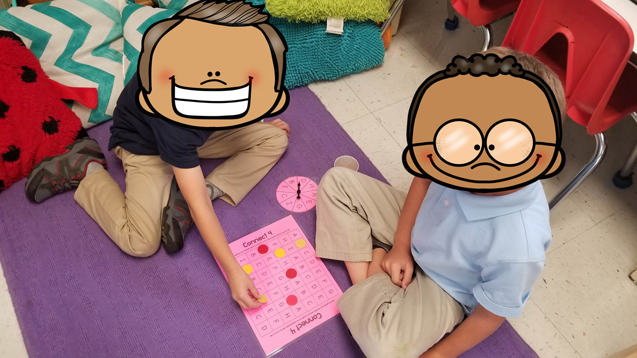 Fun Center Activity: Connect 4 Games - Kinder Witth Miss. K Literacy ...