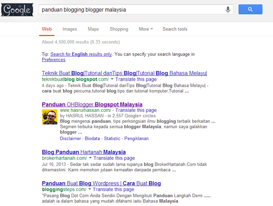 Hasrat Tercapai? Jadi Panduan Blogger Blogspot Malaysia?