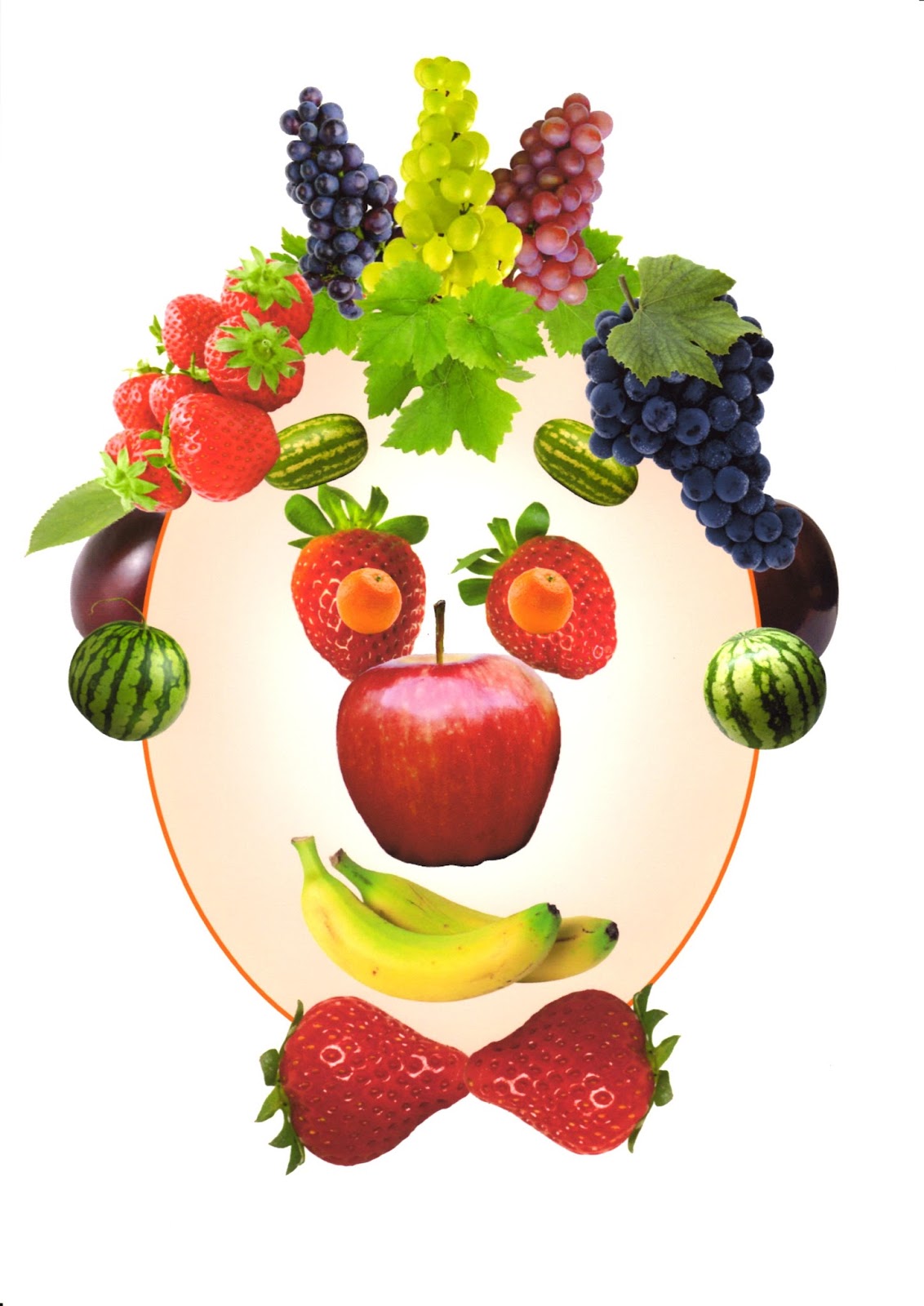 Amiscol: Les visages fruités à la manière d' Arcimboldo.