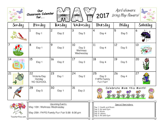 Ms. Stuart's Classroom Blog : May Calendar!