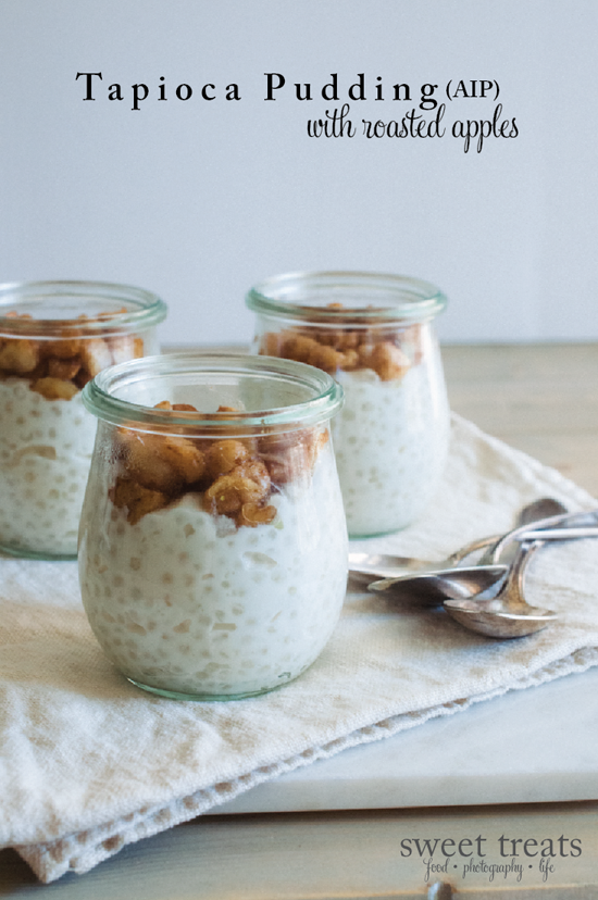 Tapioca Pudding Porridge with Roasted Apples (AIP & Vegan)