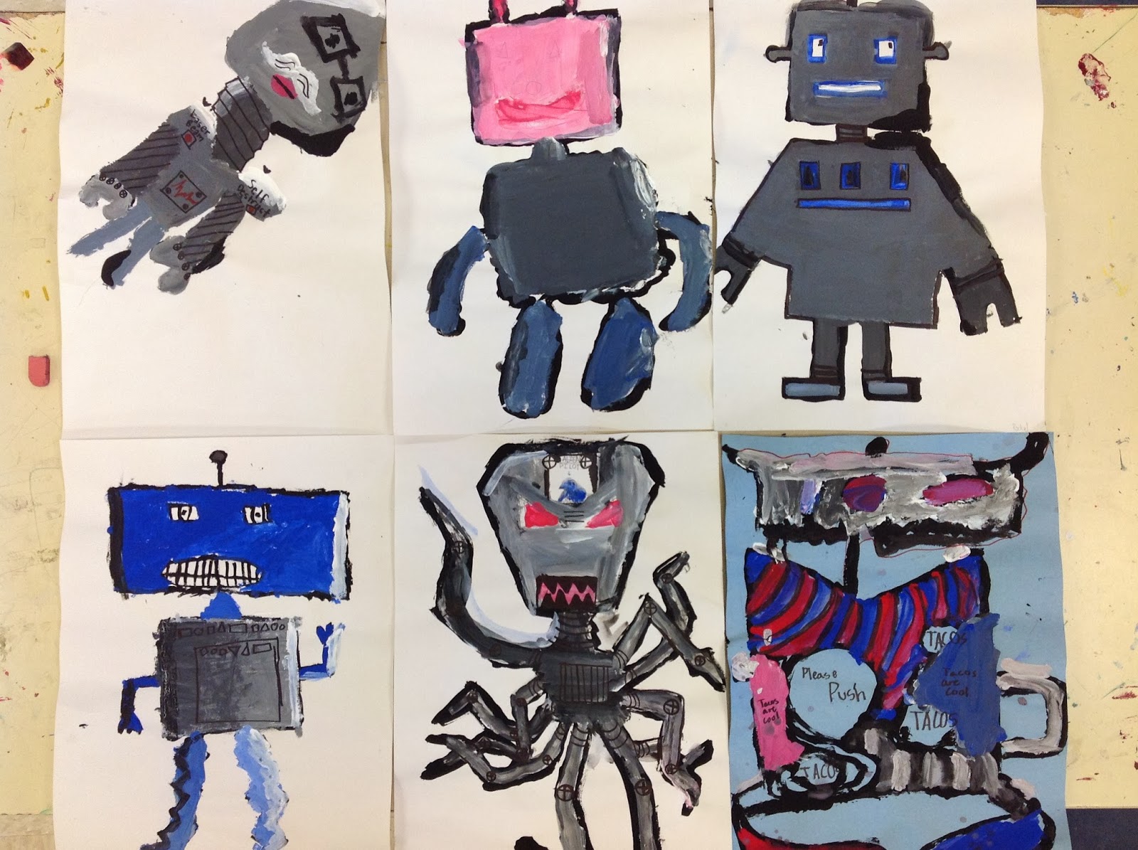 Miss Arty Pants: Fourth Grade Robots