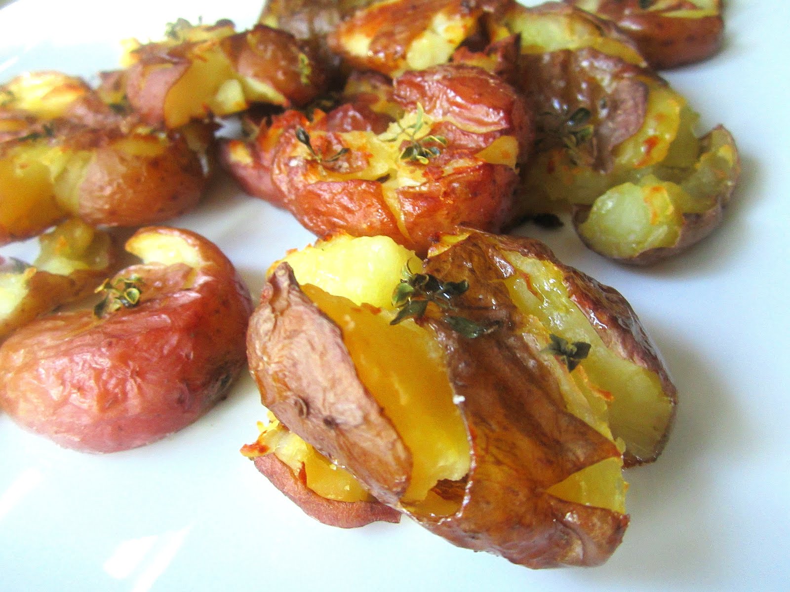 Smashed Potatoes w/ Truffle Oil YUM!
