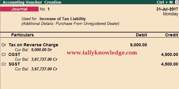 Tally Knowledge: How to Create Reverse Charge Tax Liability in TallyERP.9? Tally Knowledge: How to Create Reverse Charge Tax Liability in TallyERP.9?