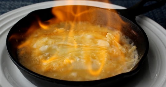 Flaming Greek Cheese Food