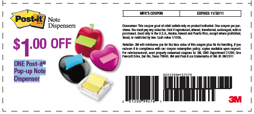 Frugal Freebies: COUPON - $3.00 off Post-it (US)