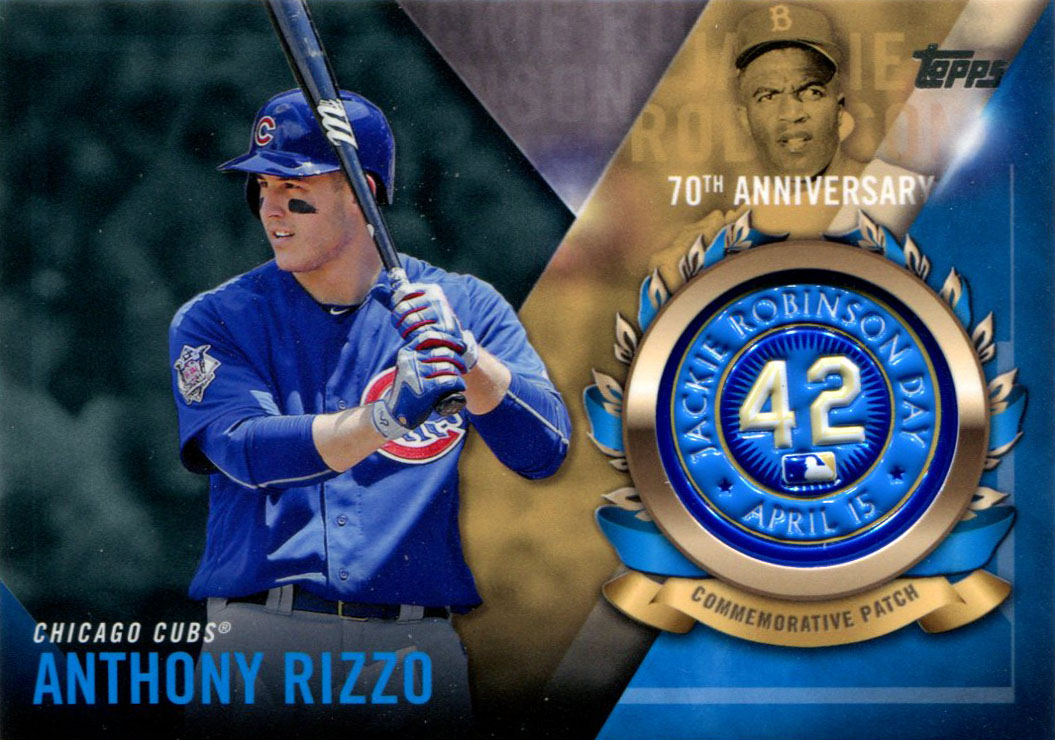 Once a Cub: 2017 Topps Jackie Robinson Patch Card #JRPC-ARI Anthony Rizzo
