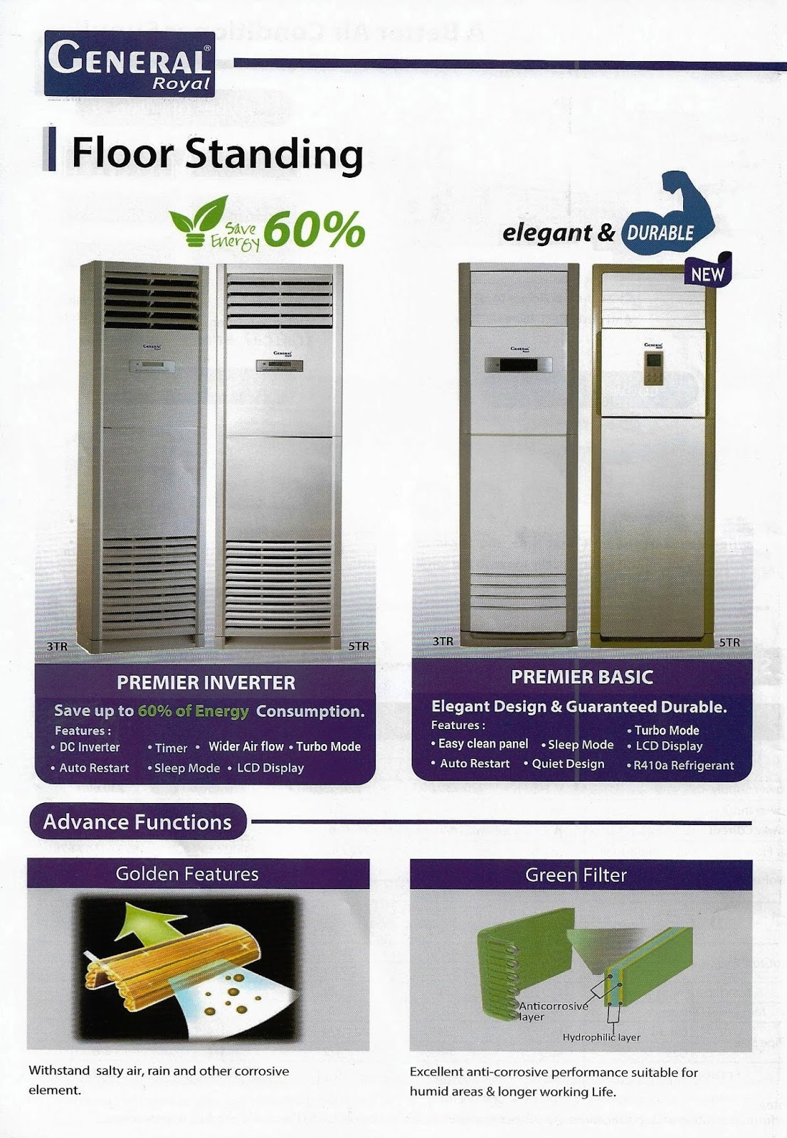 MaximaxSystems.com: GENERAL ROYAL SPLIT FLOOR AIR CONS