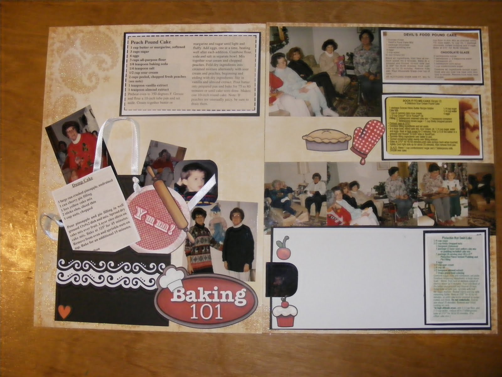 Rita Hutcheson-Cobbs: Baking 101 Scrapbook Layout Pages